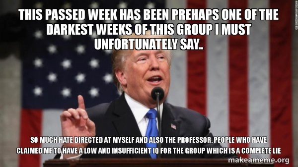 This passed week has been prehaps one of the darkest weeks of this ...