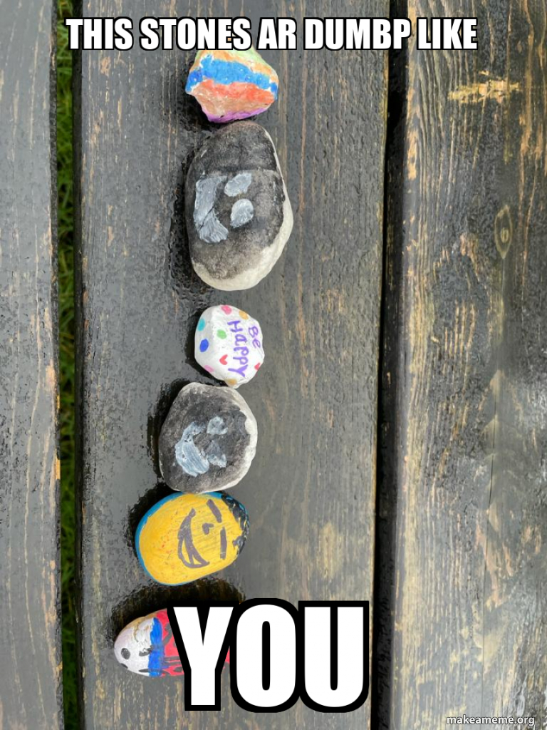 This stones ar dumbp like YOU Meme Generator