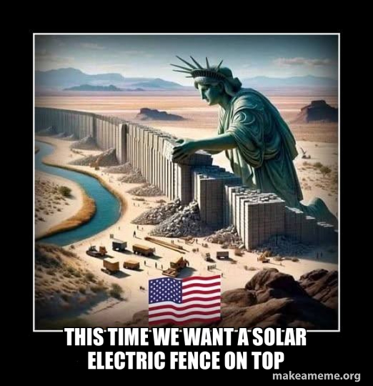 This time we want a solar electric fence on top Meme Generator