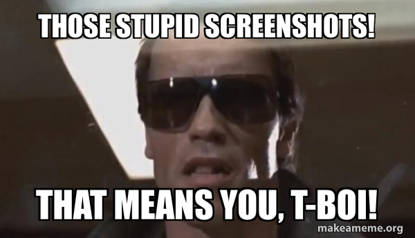 Those stupid screenshots! That means you, t-boi! - The Terminator Meme ...