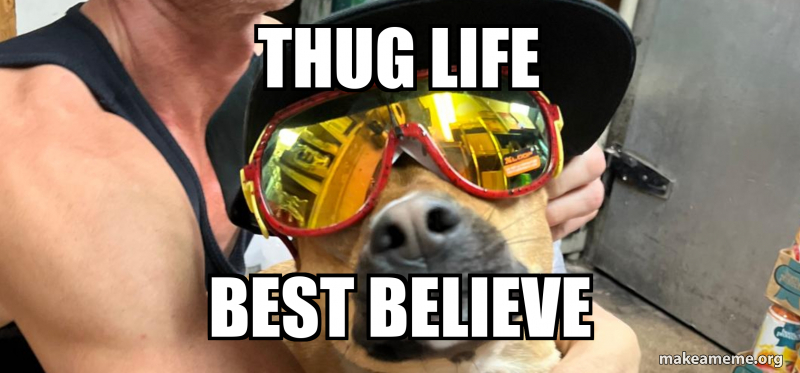 Thug life Best believe Meme Generator