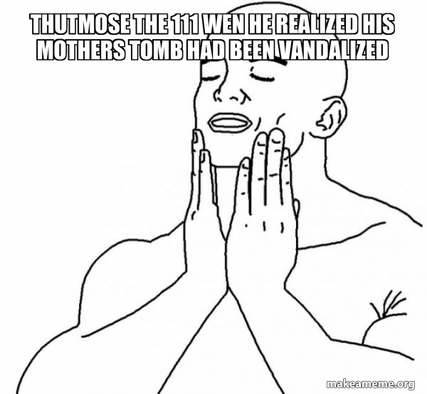 Thutmose the 111 wen he realized his mothers tomb had been vandalized ...