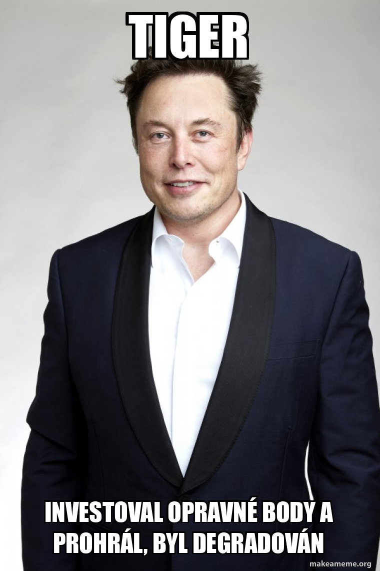 Tiger Investoval opravné body a prohrál, byl degradován - Elon Musk ...