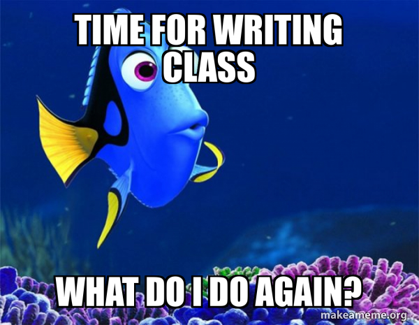 time for writing class what do i do again? - Dory from Nemo (5 second ...