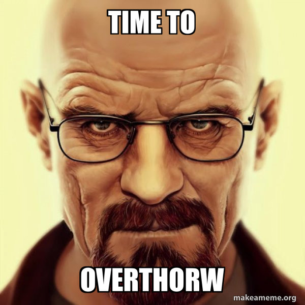 Time to overthorw - Walter White Breaking Bad Meme Generator