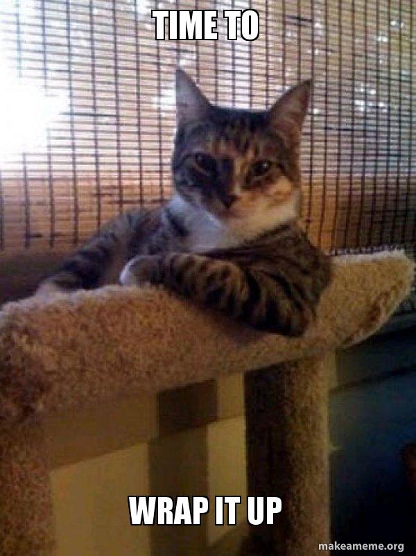 time to wrap it up - The Most Interesting Cat in the World Meme Generator