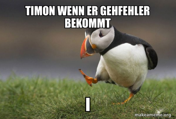 Timon wenn er gehfehler bekommt I - Unpopular Opinion Puffin Meme Generator