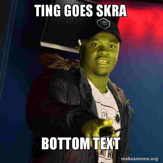 TING GOES SKRA BOTTOM TEXT Meme Generator