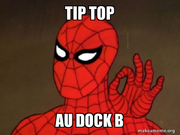 Tip top au dock B - Spiderman - Care factor Zero Meme Generator