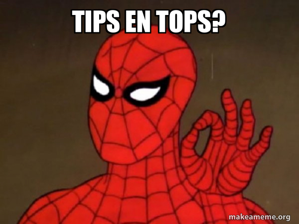 tips en tops? - Spiderman - Care factor Zero Meme Generator