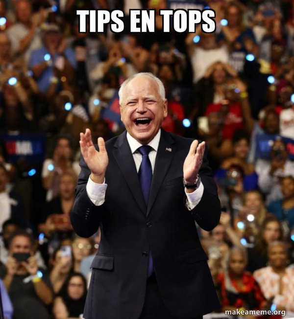 Tips en Tops - Happy Tim Walz Meme Generator