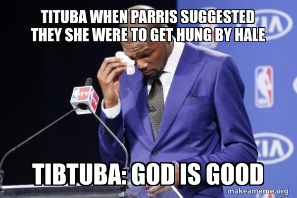 tituba when parris suggested they she were to get hung by hale tibtuba ...