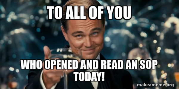 To all of you who opened and read an SOP today! - Great Gatsby Reaction ...