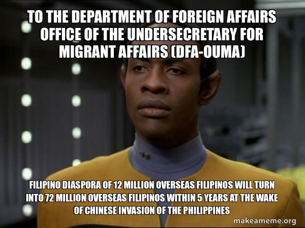 To The Department of Foreign Affairs Office of the Undersecretary for ...