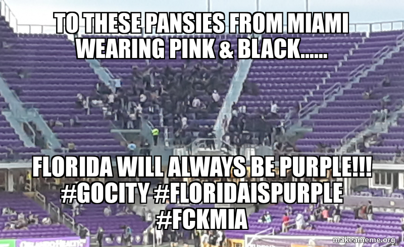 To these pansies from miami wearing pink & black...... FLORIDA WILL ...