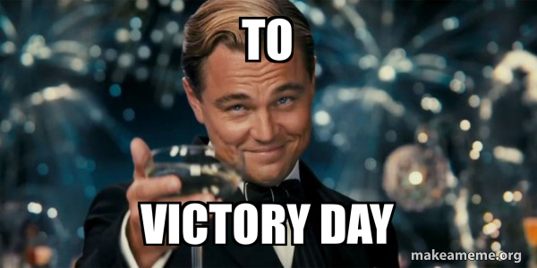 to victory day - Great Gatsby Reaction - Leonardo DiCaprio Toast Meme ...