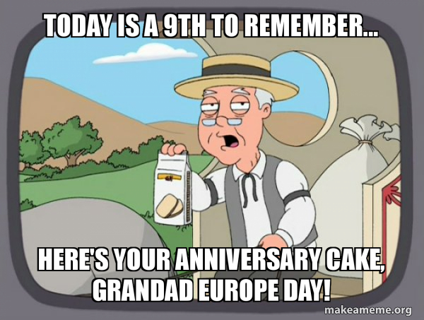 Today is a 9th to remember... Here's your anniversary cake, Grandad ...