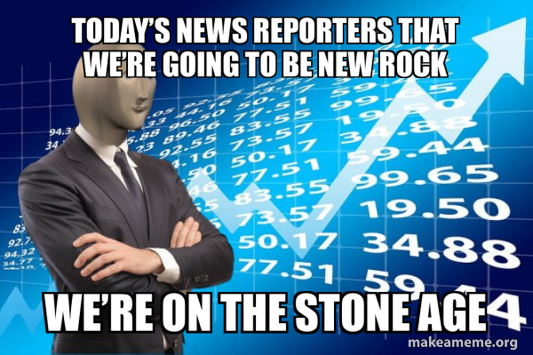 Today’s news reporters that we’re going to be new rock We’re on the ...