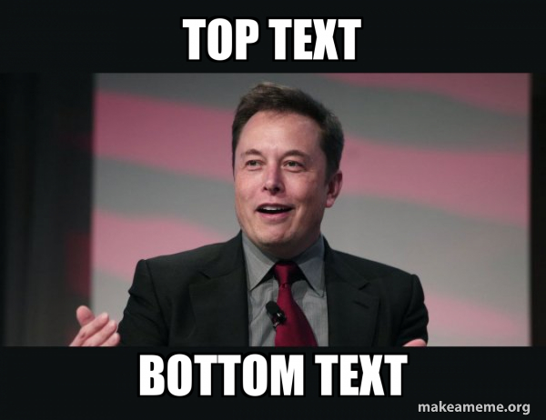 Top Text Bottom Text - Elon Musk Meme Generator