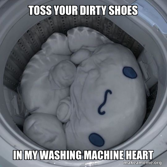 Toss your dirty shoes in my washing machine heart Meme Generator