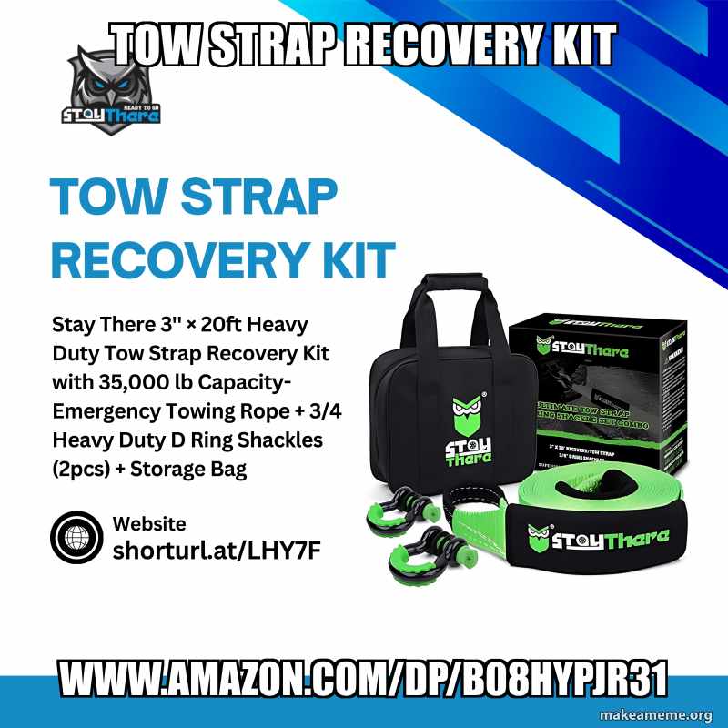 Tow Strap Recovery Kit www.amazon.com/dp/B08HYPJR31 - This Heavy Duty ...