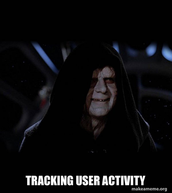 tracking user activity - Sith Lord Meme Generator