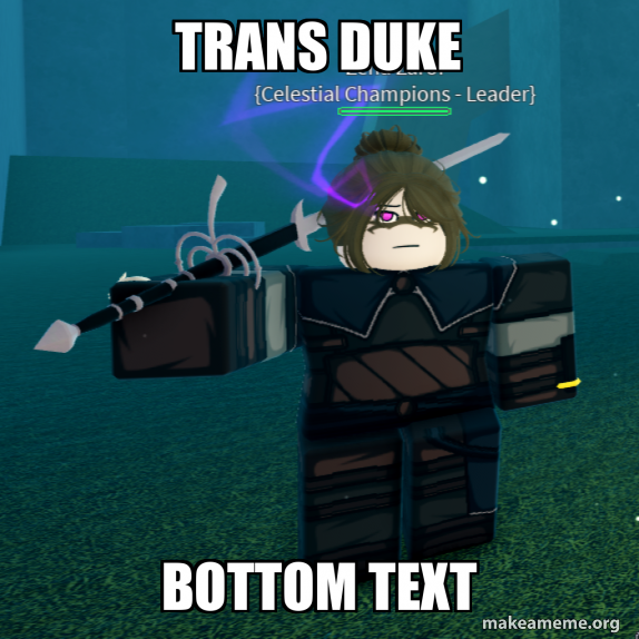 trans duke bottom text Meme Generator