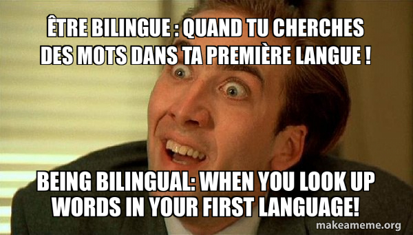 Être bilingue : quand tu cherches des mots dans ta première langue ...
