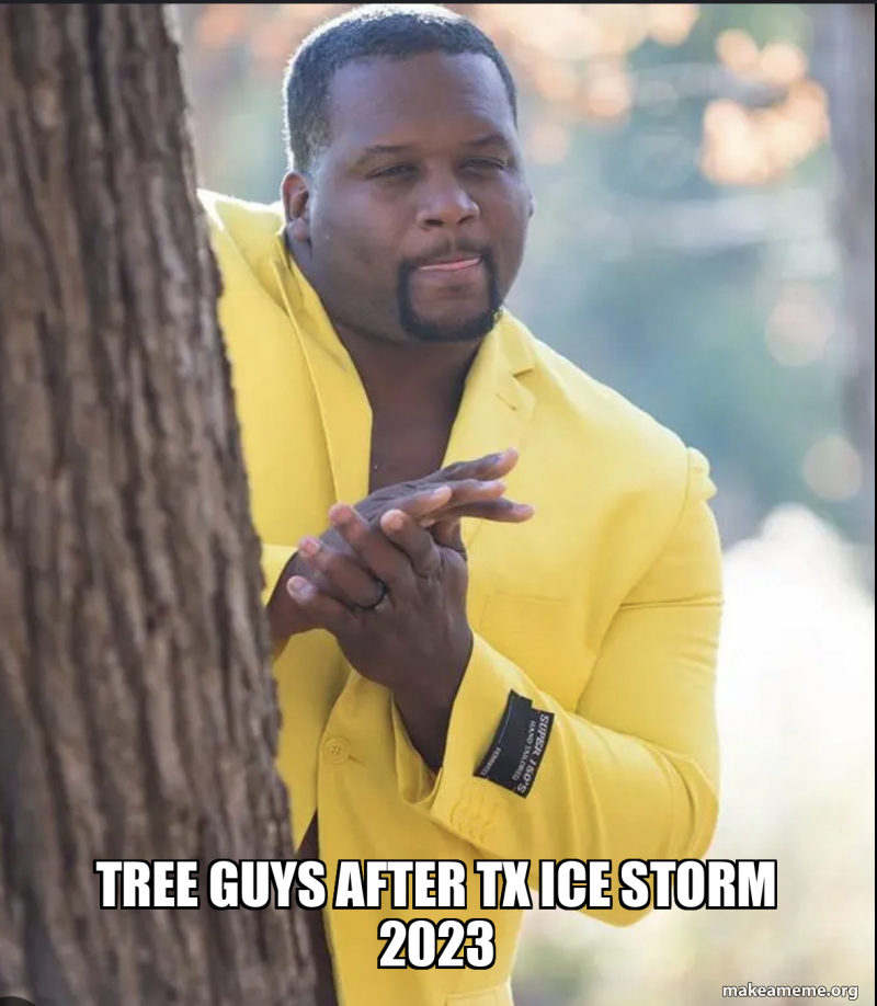 TREE GUYS AFTER TX ICE STORM 2023 Meme Generator