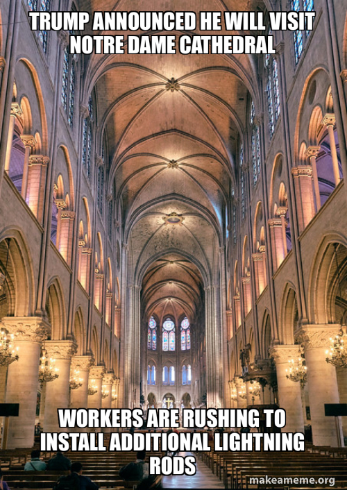 trump announced he will visit notre dame cathedral workers are rushing ...