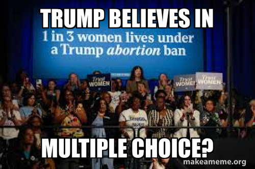 trump believes in multiple choice? Meme Generator