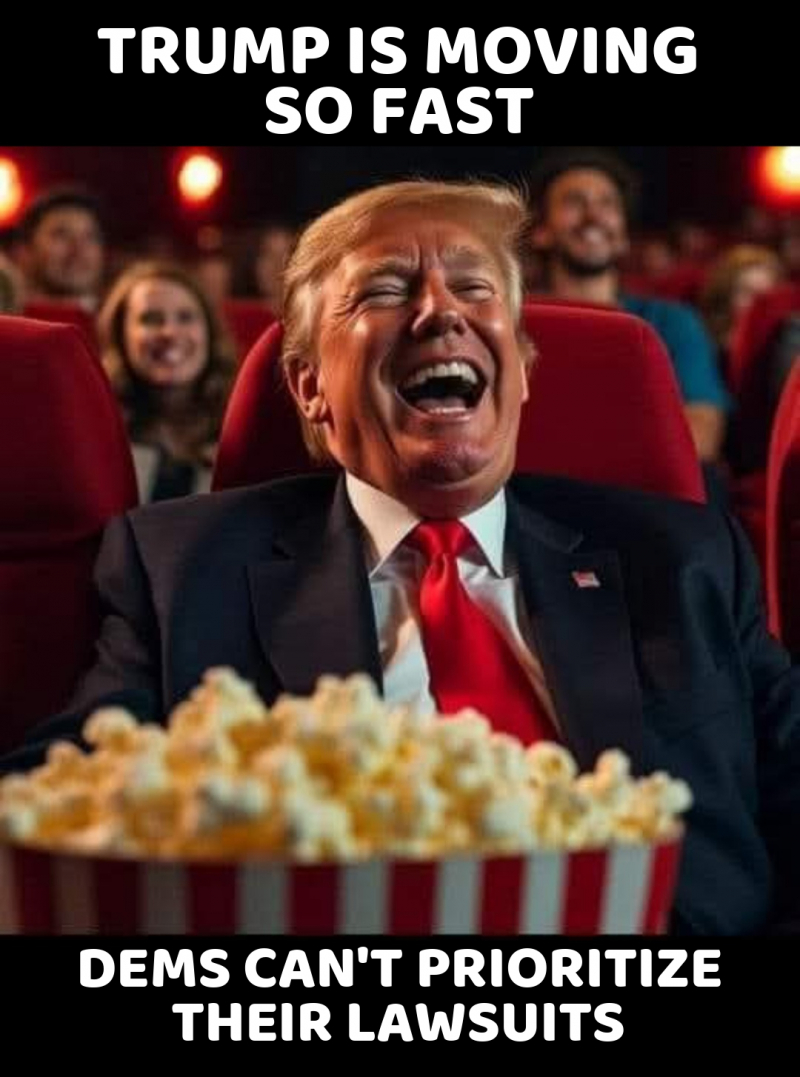 Trump is moving so fast Dems Can't prioritize their lawsuits Meme Generator
