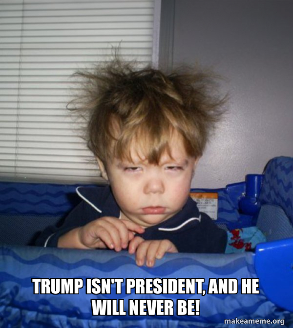 Trump isn't president, and he will never be! - Monday Mornings Meme ...