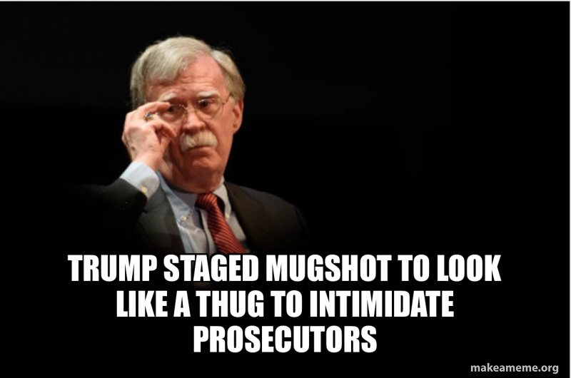 Trump staged mugshot to look like a thug to intimidate prosecutors Meme ...