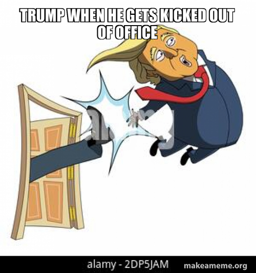 Trump when he gets kicked out of office Meme Generator