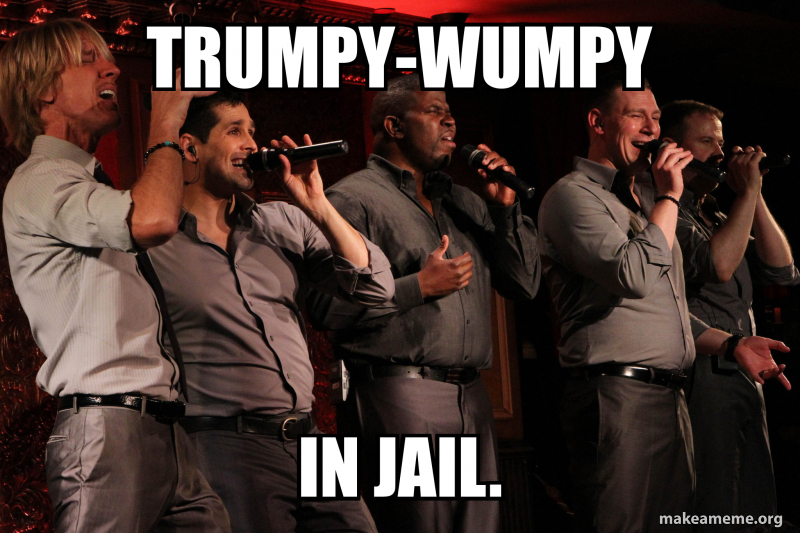 trumpy-wumpy in jail. | Make a Meme