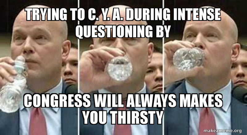 trying to c. y. a. during intense questioning by congress will always ...