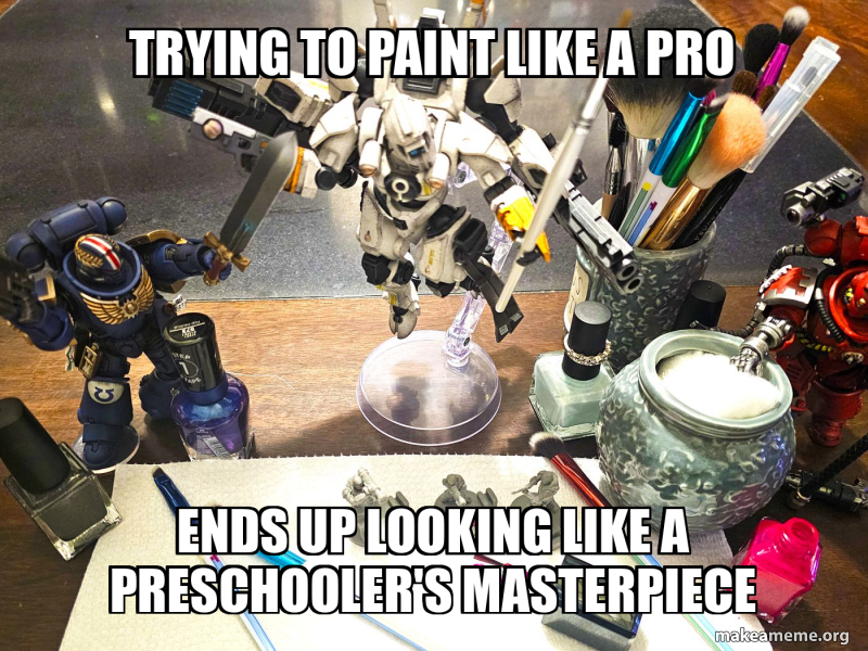 Trying to paint like a pro Ends up looking like a preschooler's ...