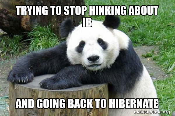 trying to stop hinking about IB and going back to hibernate ...