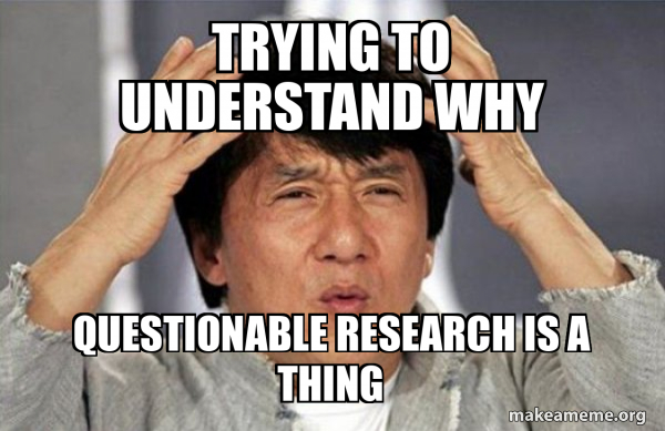 trying to understand why questionable research is a thing - Jackie Chan ...