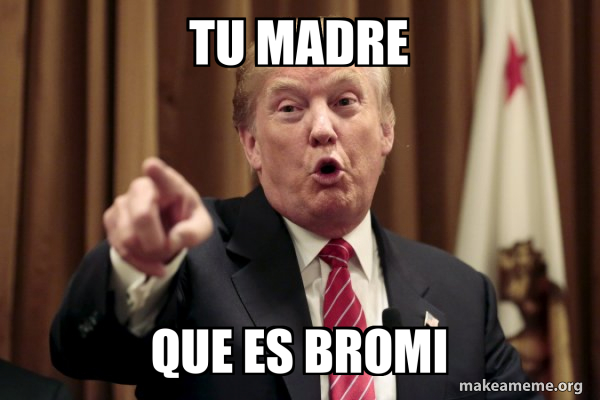 Tu madre Que es bromi - Donald Trump Says Meme Generator