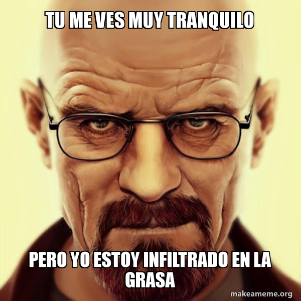 tu me ves muy tranquilo pero yo estoy infiltrado en la grasa - Walter ...