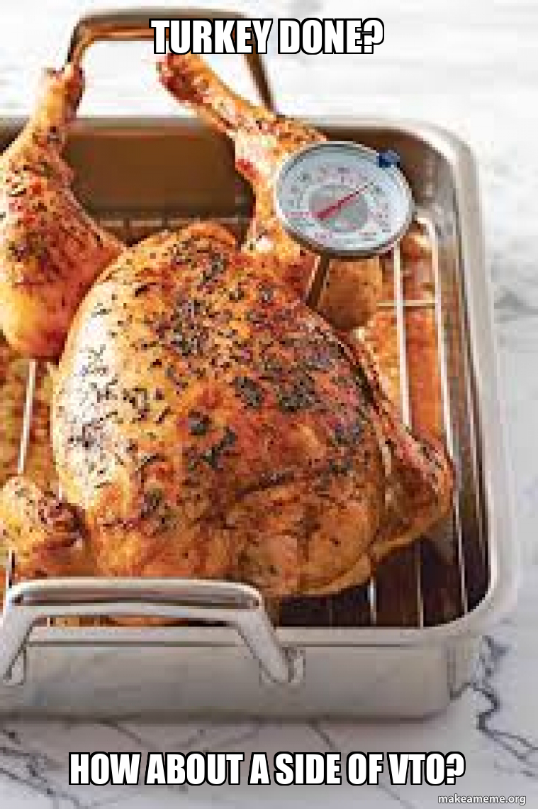 Turkey done? how about a side of vto? Meme Generator