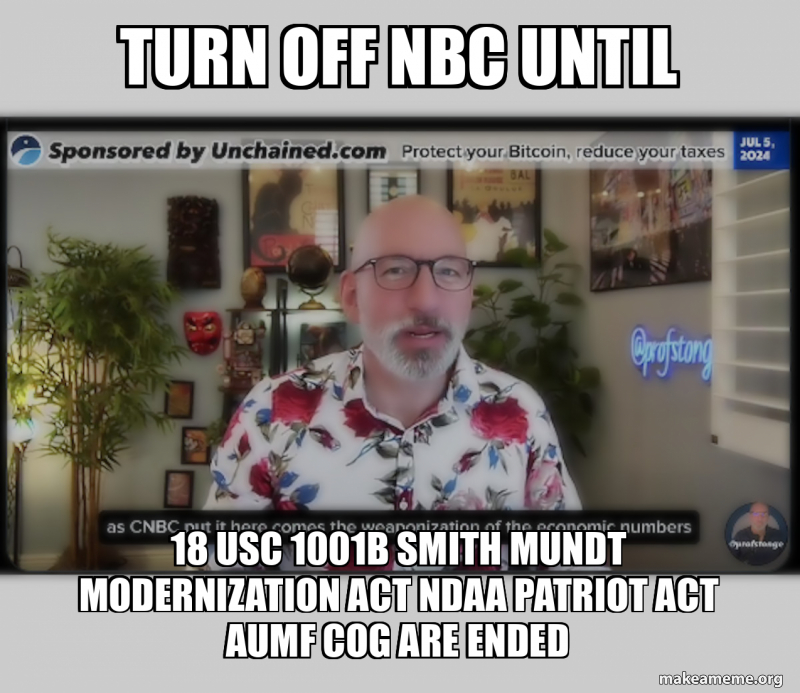 turn off nbc until 18 USC 1001b smith mundt modernization act ndaa ...