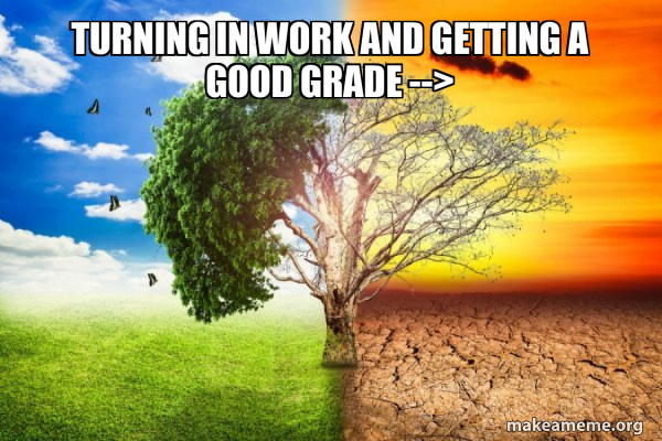 Turning in Work and Getting A good grade --> - Climate Change / Global ...
