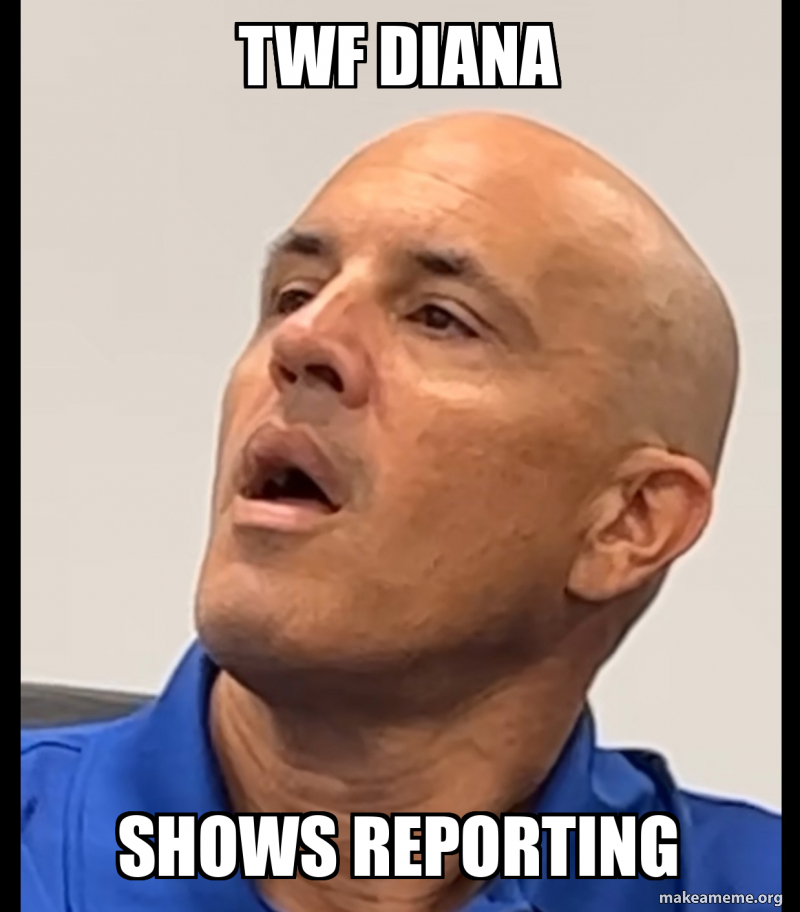 TWF Diana Shows reporting Meme Generator