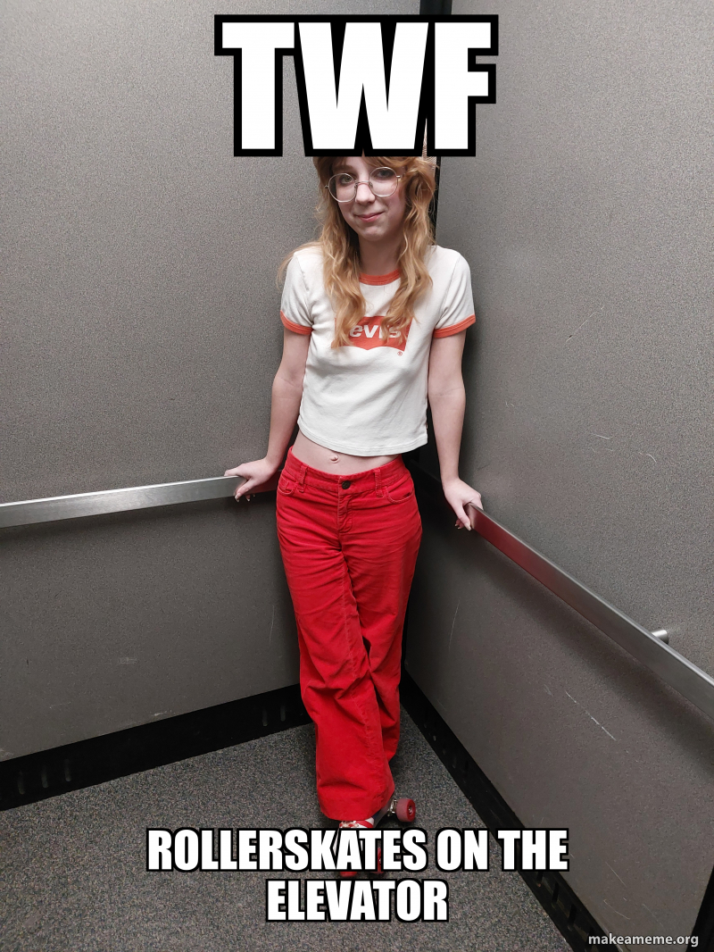 TWF ROLLERSKATES ON THE ELEVATOR Meme Generator