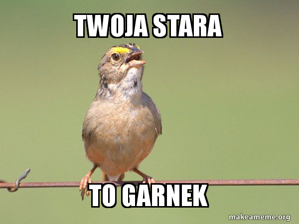 twoja stara to garnek - Common Opinion Sparrow Meme Generator