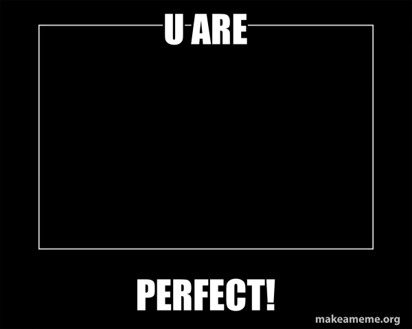 U are Perfect! - Motivational Meme Meme Generator