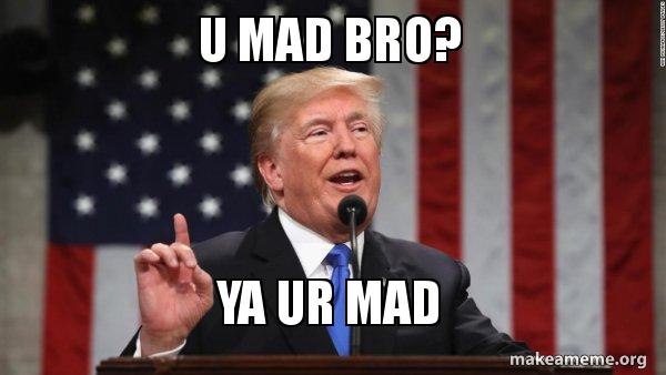U Mad Bro? Ya Ur Mad - Donald Trump Meme Generator
